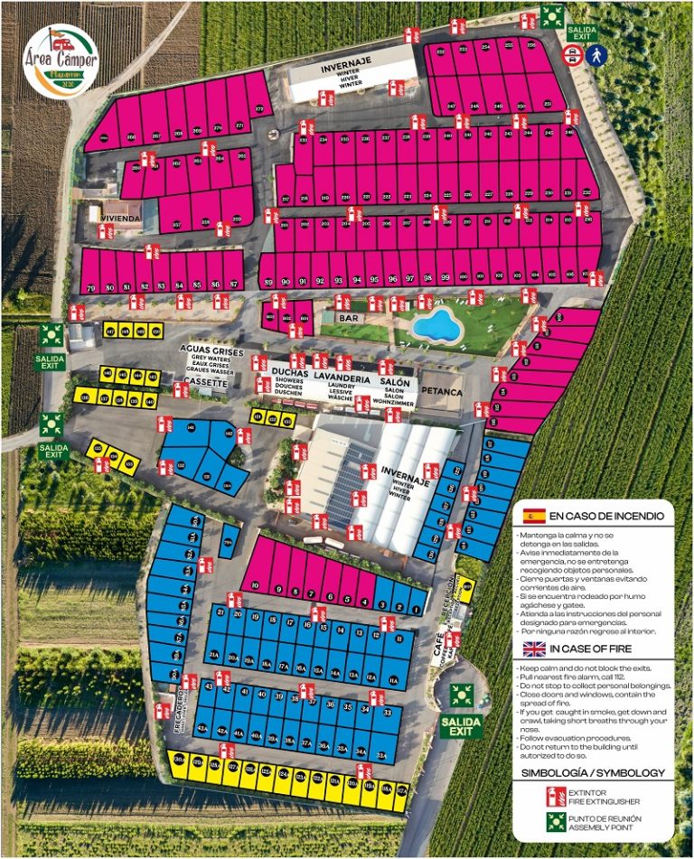 Area Camper Mazarron, Wohnmobilpark - Lageplan